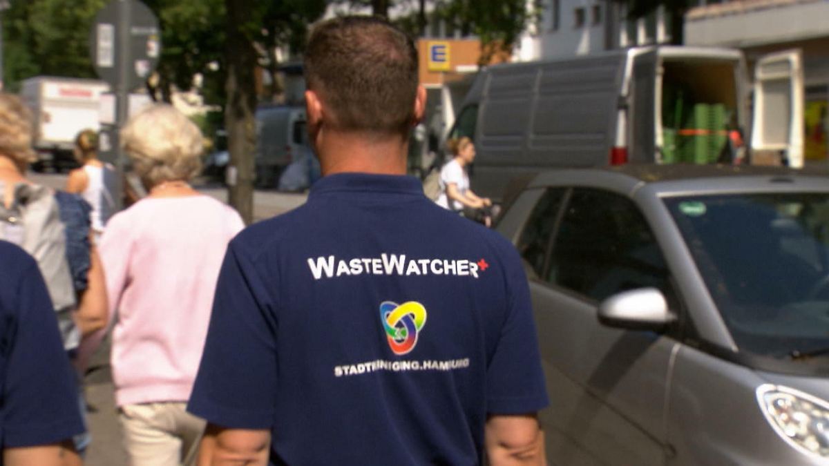 Waste-Watcher kontrollieren: Kippen wegwerfen weird teuer