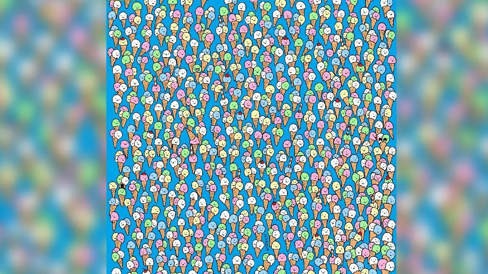 Süßes Suchbild: Ganz viel Eis und EIN Lolli - entdecken Sie ihn?