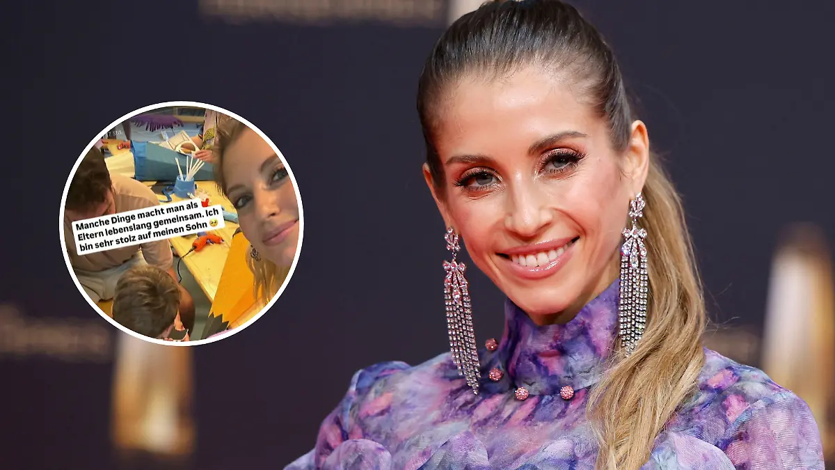 Cathy und Mats Hummels nehmen für Ludwig Kleber und Schere in die Hand