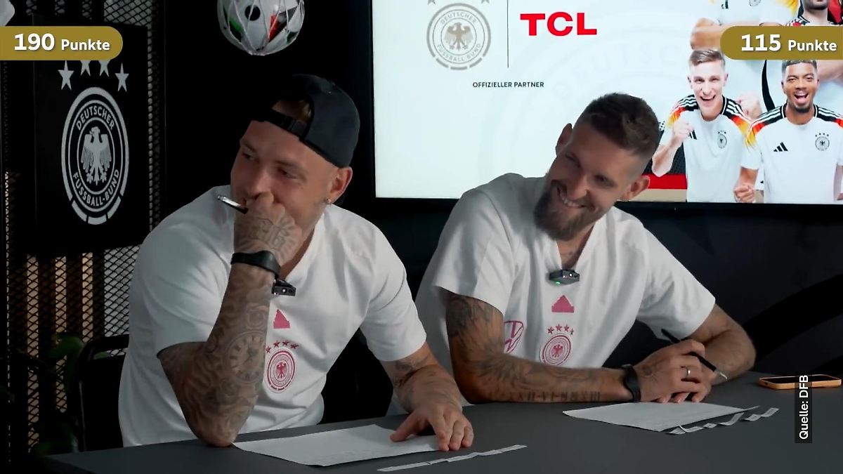 EM 2024: DFB-Stars Robert Andrich und David Raum spielen Stadt, Land, Fluss