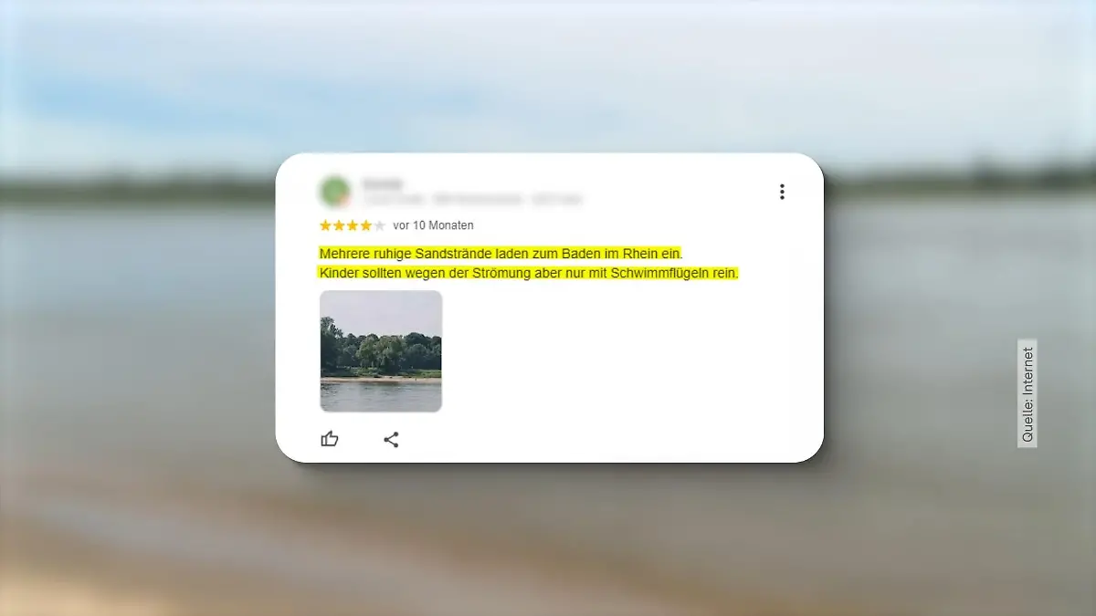 Baden im Rhein: Rezensionen im Netz laden zum Schwimmen ein – die DLRG ...