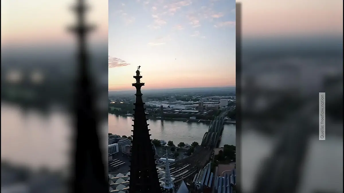 Dom-Kletterer: Bilder des Tages aus Köln