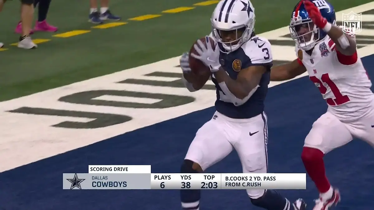 Die Highlights im Video!: Cooks baut Dallas Führung mit Touchdown aus
