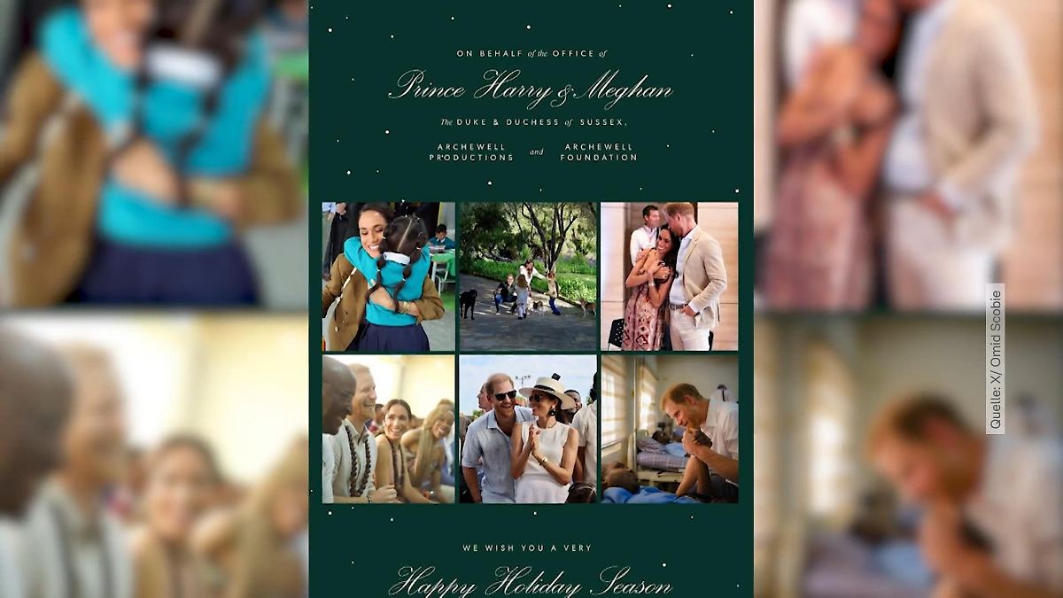 Familienfoto mit ihren Kindern: Weihnachtskarte von Harry und Meghan