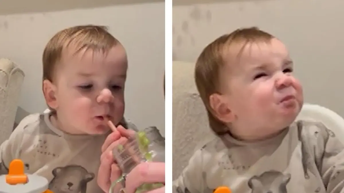 Igitt, was ist das?!: Sein Blick sagt ALLES! Baby Forest probiert Mamas ...