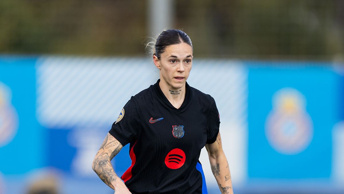 Barca-Star Mapi León bestreitet Griff zwischen die Beine ihrer ...