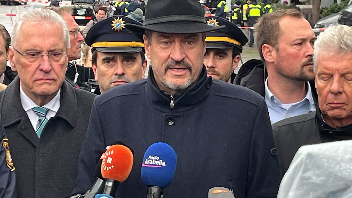 Auto rast in München in Menschenmenge: Bayerns Ministerpräsident Markus Söder (CSU) spricht von ...