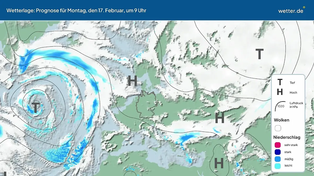 Hochs und Tiefs über Europa: Die Wetterlage der kommenden 5 Tage