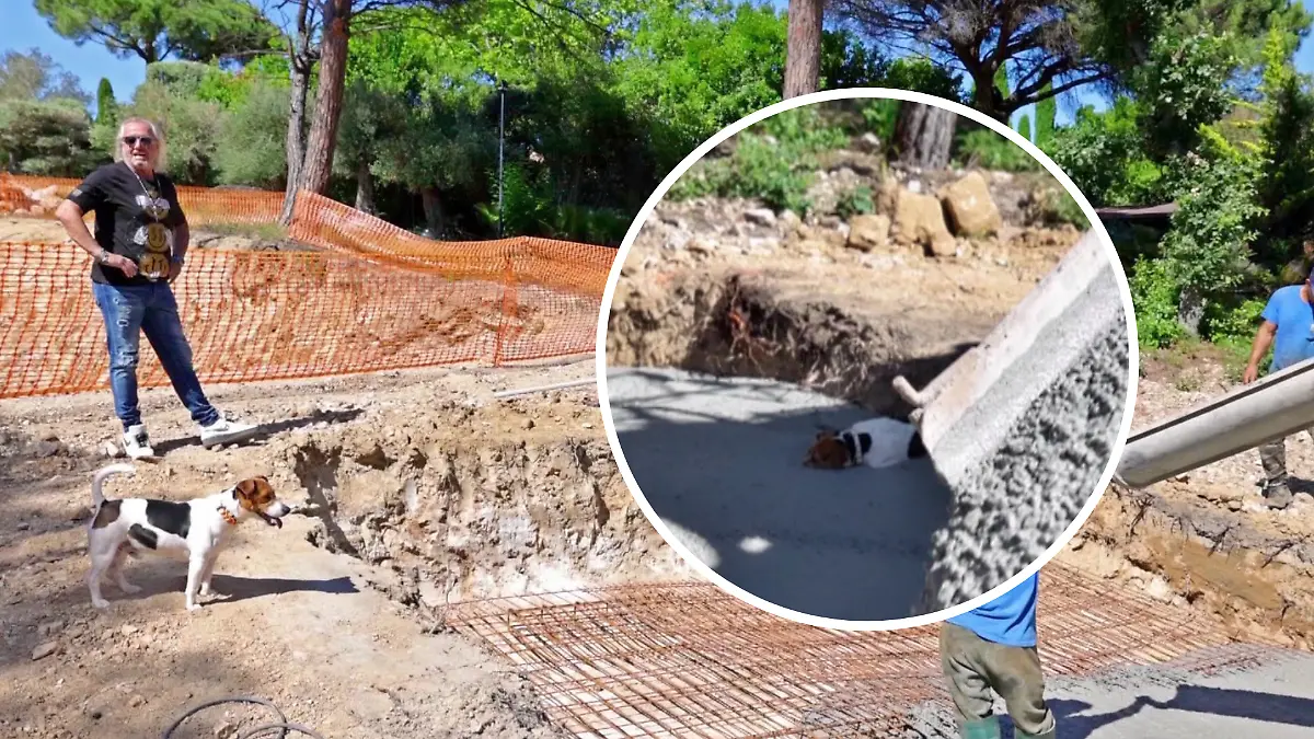 Die Geissens: Alarm auf Baustelle! Hund Flash plumpst in die flüssige ...