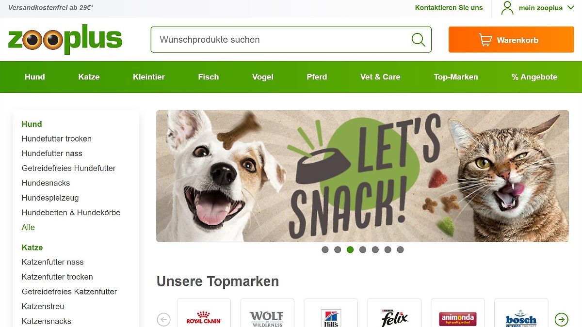 Zooplus: Aktie steigt um fast 40 Prozent - Milliardenangebot für Online ...