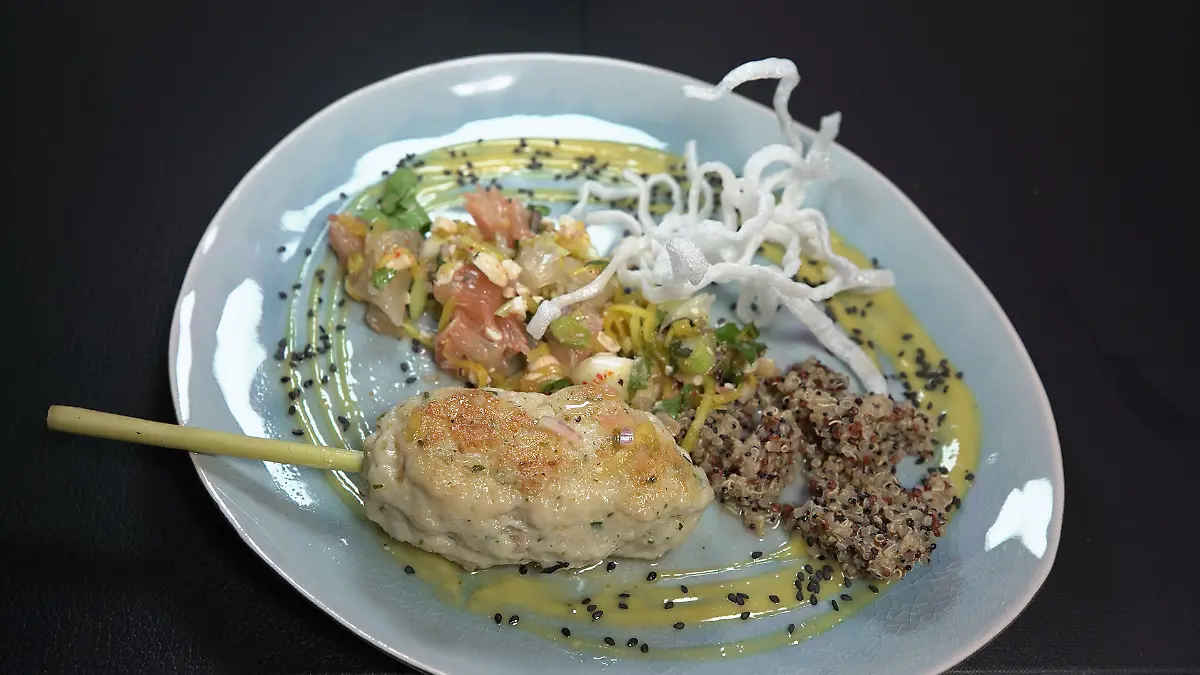 Das perfekte Dinner: Grüner Mango-Salat mit Fisch-Pops, Vanille-Quinoa ...
