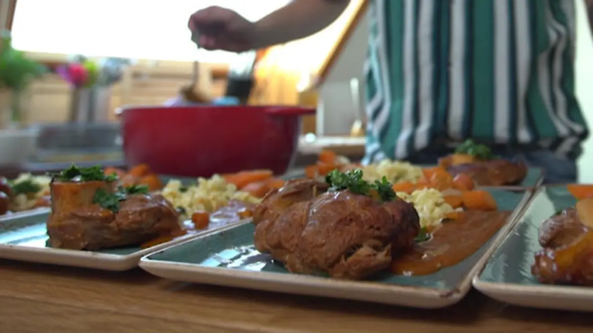 Ossobuco mit glasierten Möhren und Spätzle nach Tante Inges Rezept