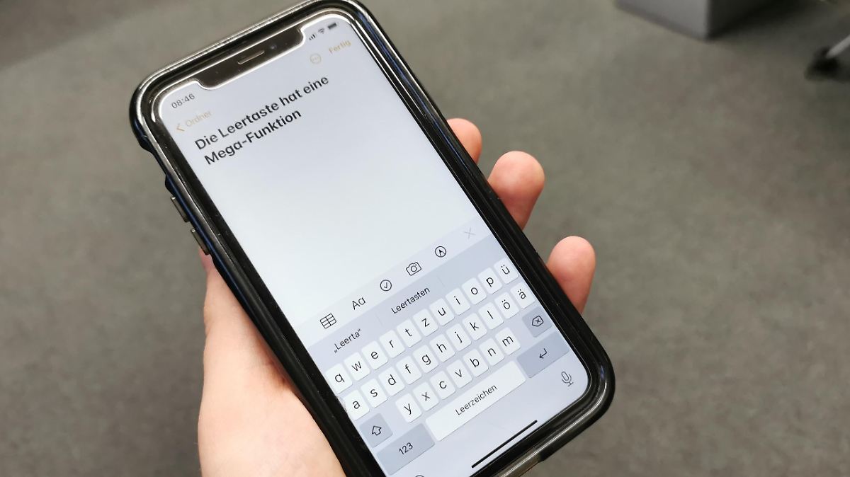 Leertaste am Smartphone als Cursor verwenden - praktischer Trick für ...