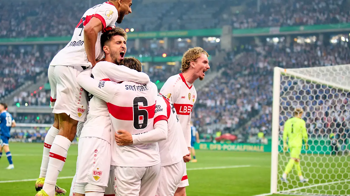 VfB Stuttgart gewinnt den DFB-Pokal durch einen Sieg gegen Arminia Bielefeld