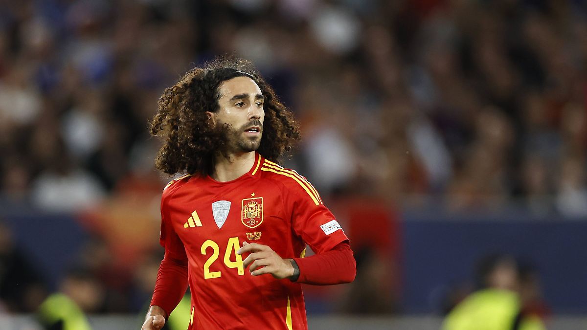 Nations League: Spaniens Marc Cucurella im Spiel gegen Frankreich von ...