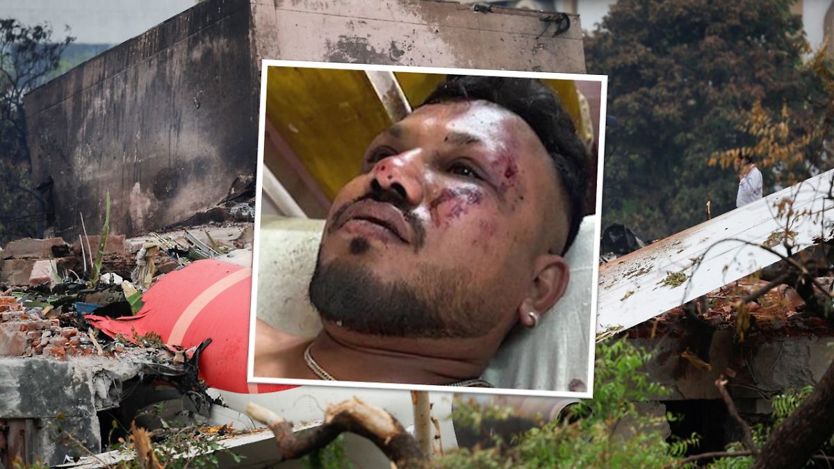 Vishwash Kumar Ramesh überlebt als einziger Flugzeugabsturz in Indien ...