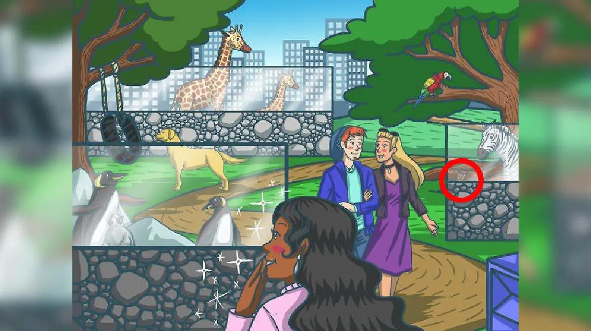 Suchbild: Kätzchen hat sich in den Zoo verirrt! Entdecken Sie es?