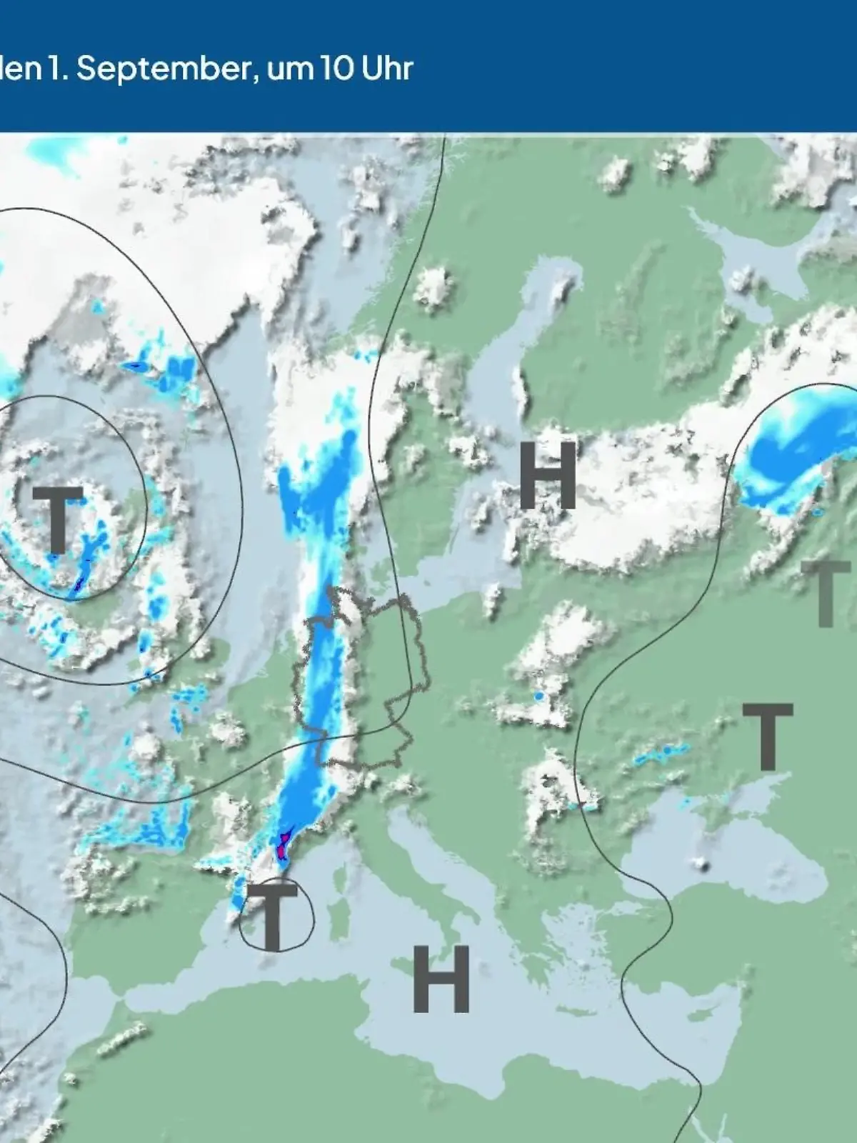 Hochs und Tiefs über Europa: Die Wetterlage der kommenden 5 Tage
