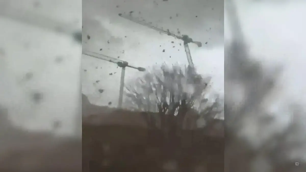 Ein Toter, mehrere Verletzte: Tornado wütet vor Paris – Riesige Kräne ...