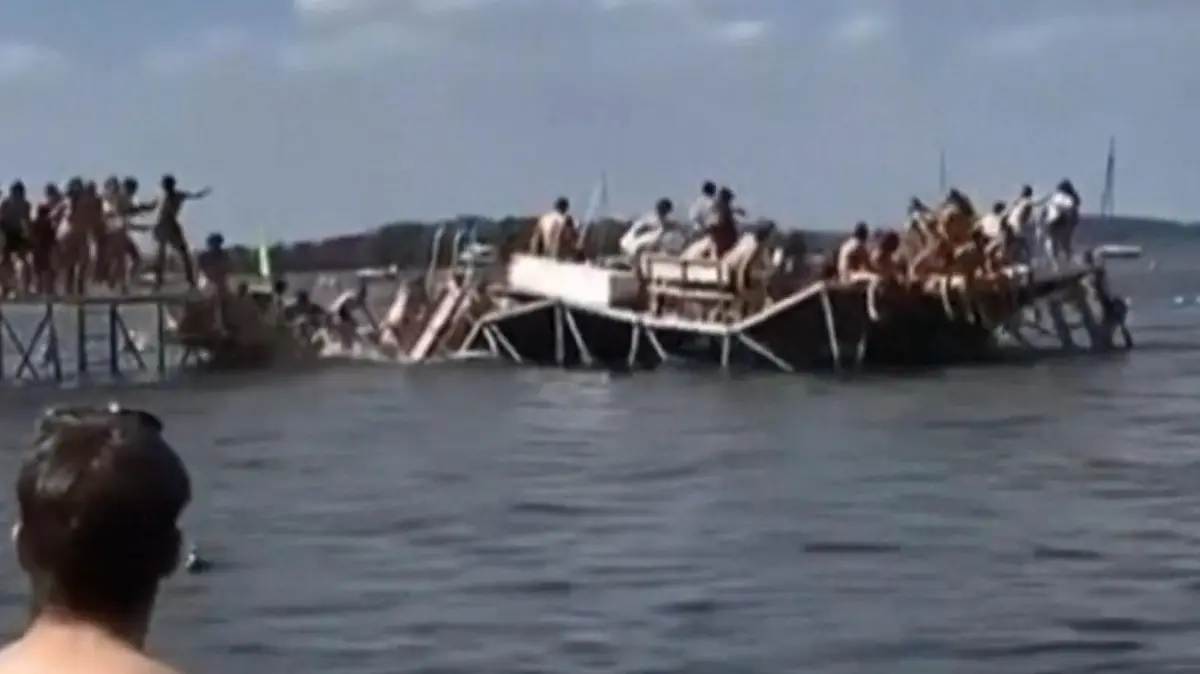 Wisconsin (USA): Schock bei Party! Pier bricht plötzlich zusammen – 20 ...