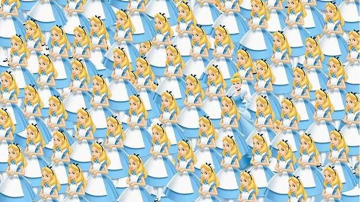 Prinzessinnen-Rätsel: Finden Sie Cinderella in diesem Alice-im ...
