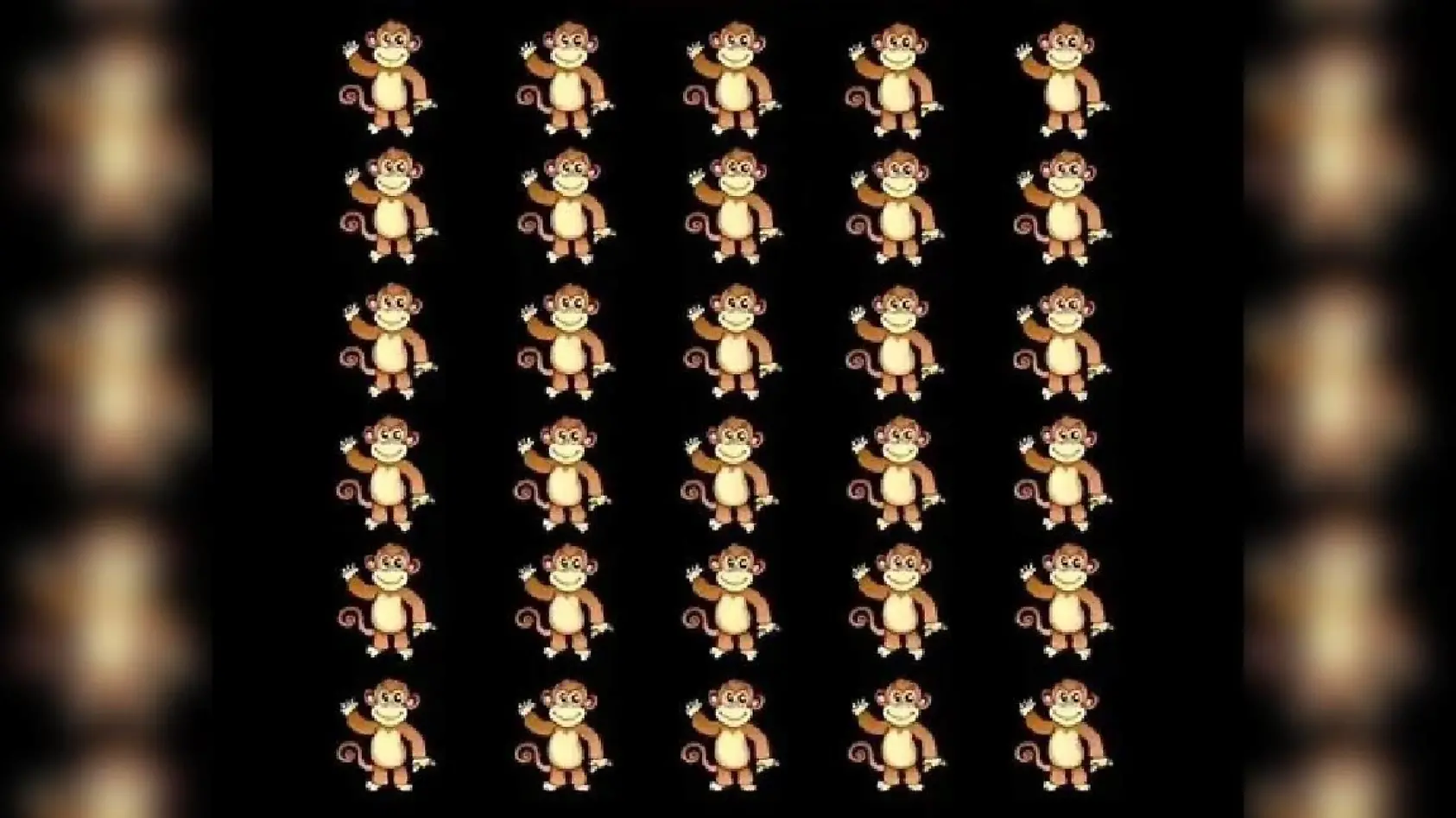 Affiges Suchbild: Ein Affe tanzt aus der Reihe - finden Sie ihn in ...