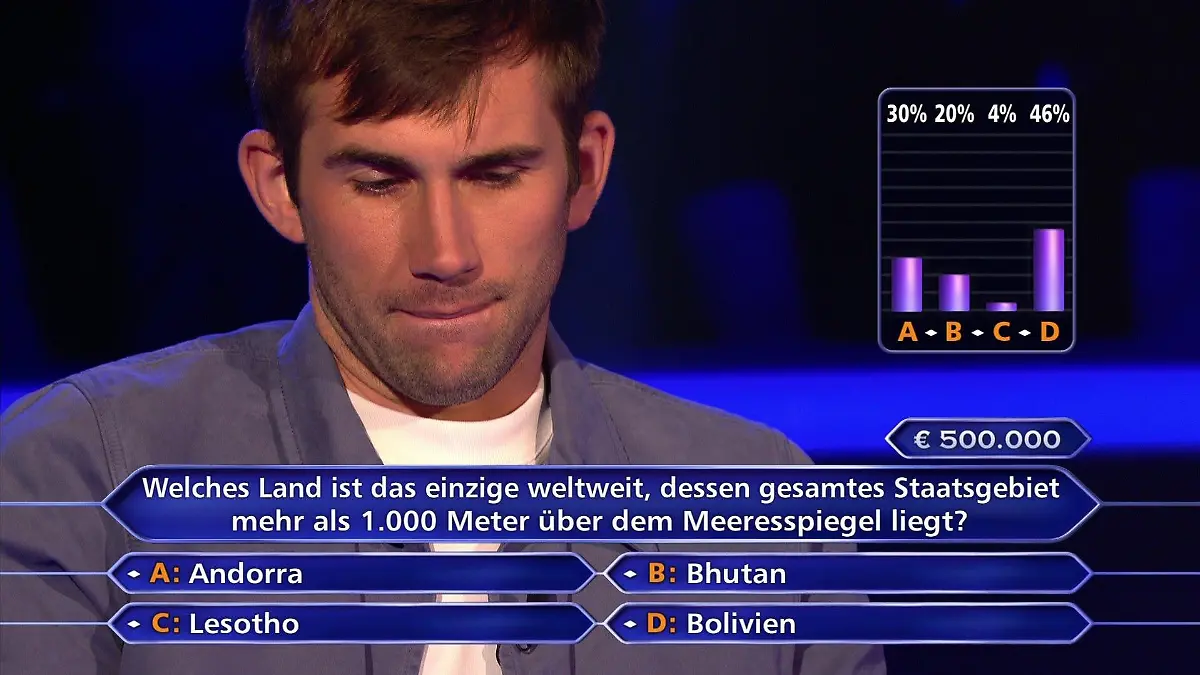 „Wer wird Millionär?“: Joker-Drama bei 500.000 Euro - Jauch kann es ...