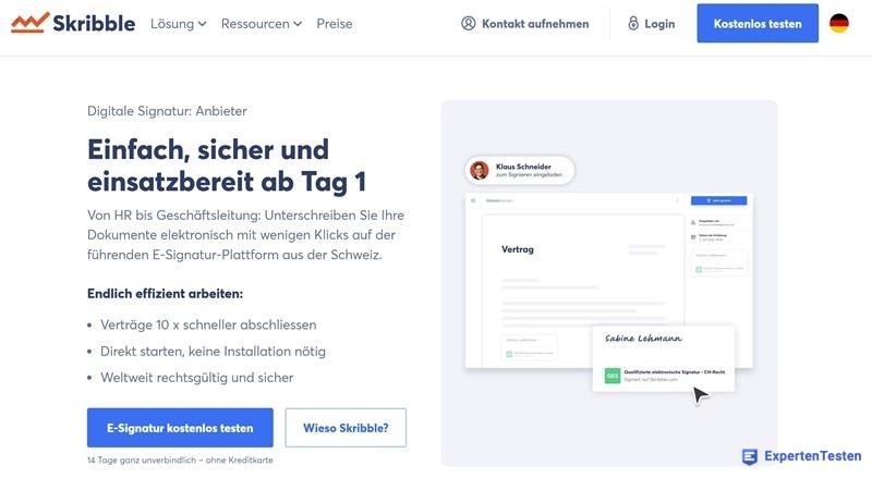 Skribble E-Signatur: Effizient, sicher und rechtskonform testen